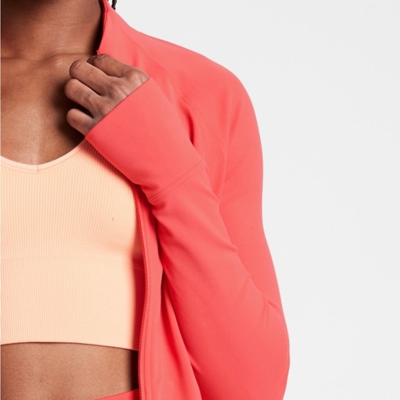 Athleta | Jackets & Coats | Nwtathleta Lychee Red Salutation Jacket ...